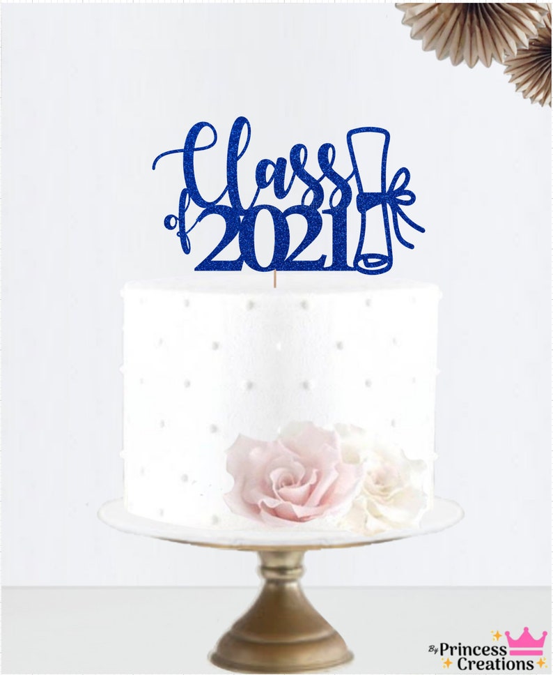 Glitter Class of 2021 Cake Topper Graduation Cake Topper | Etsy