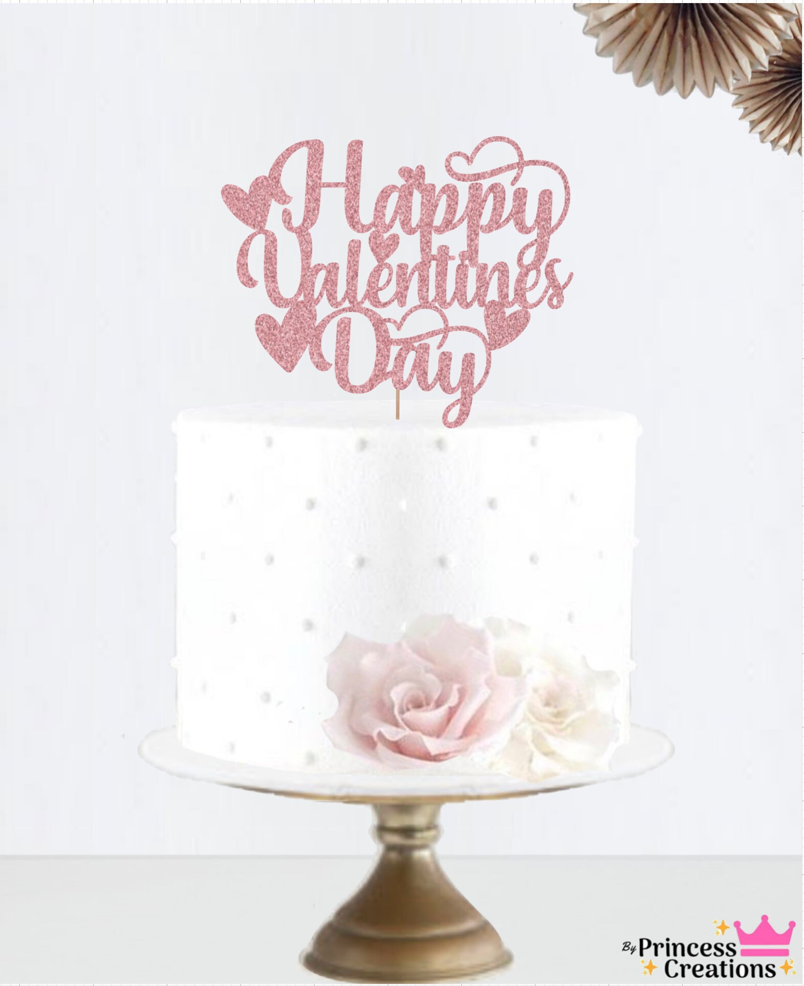 Happy Valentines Day Cake Topper Party Decorations | Etsy