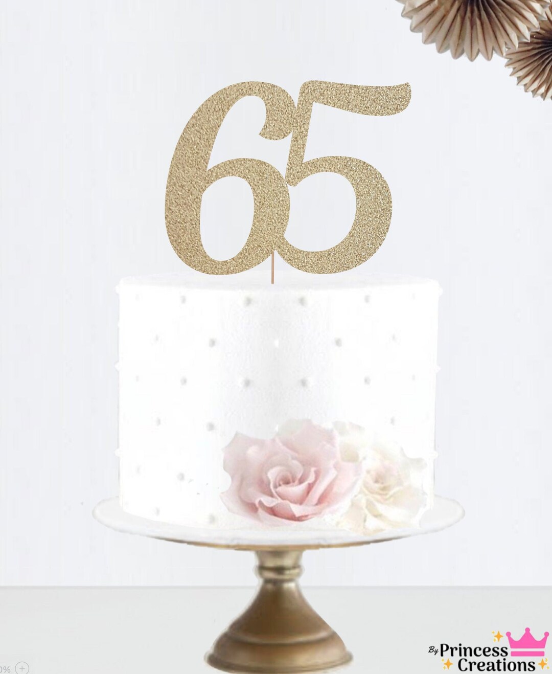 Glitter 65 Cake Topper • Sixty Five Cake Topper • Age Cake Topper ...