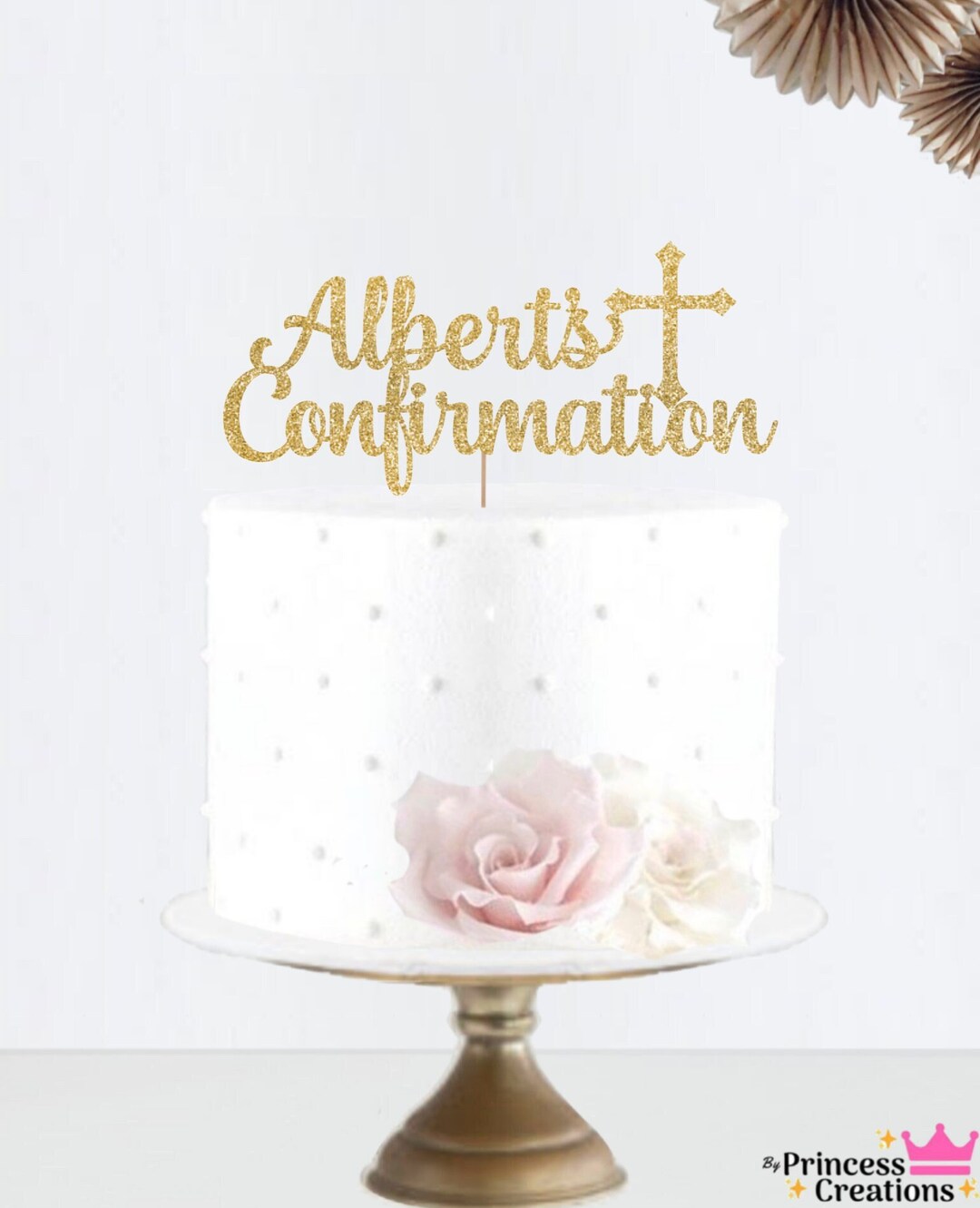 Personalized Confirmation Glitter Cake Topper • ANY Name Cake Topper ...