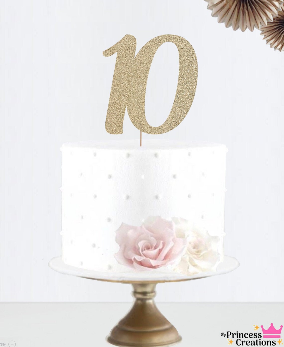 Glitter 10 Cake Topper Ten Cake Topper Age Cake Topper | Etsy