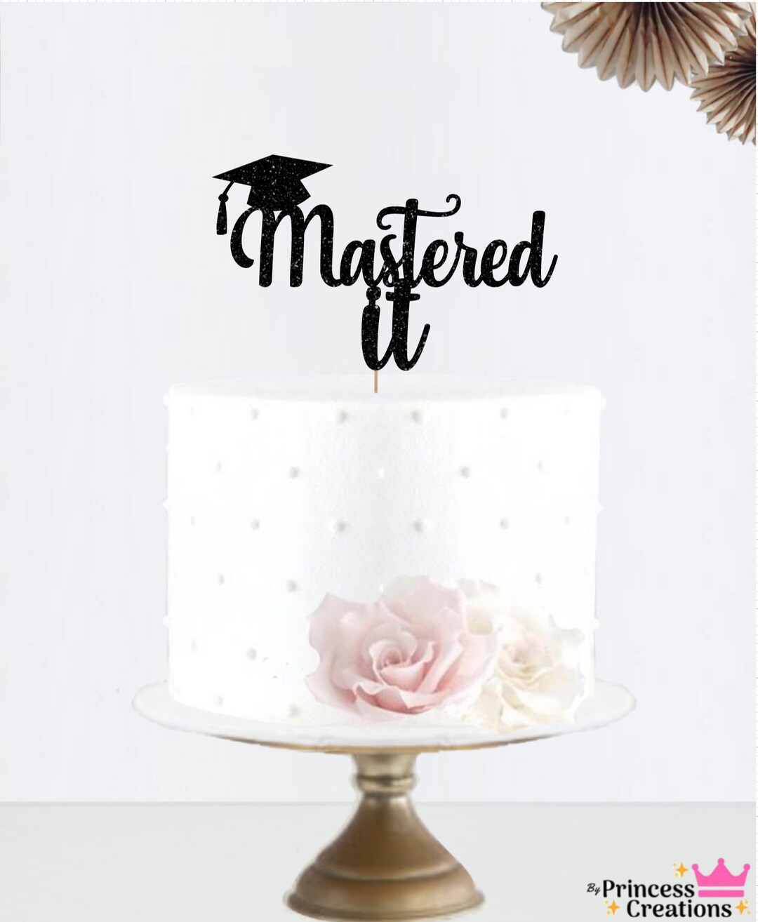 Glitter Mastered It Cake Topper • Graduation Cake Topper • Graduation ...