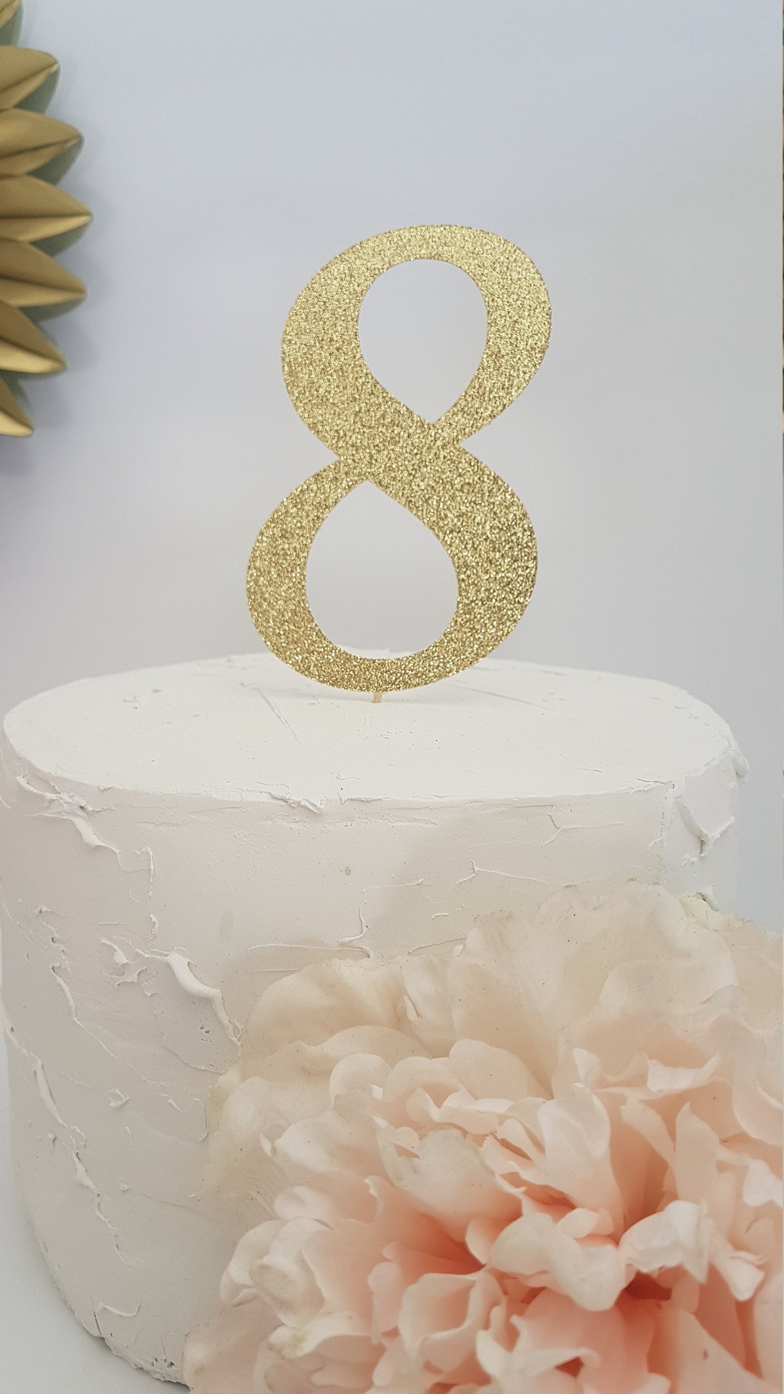 Glitter 8 Cake Topper Eight Cake Topper Age Cake Topper | Etsy