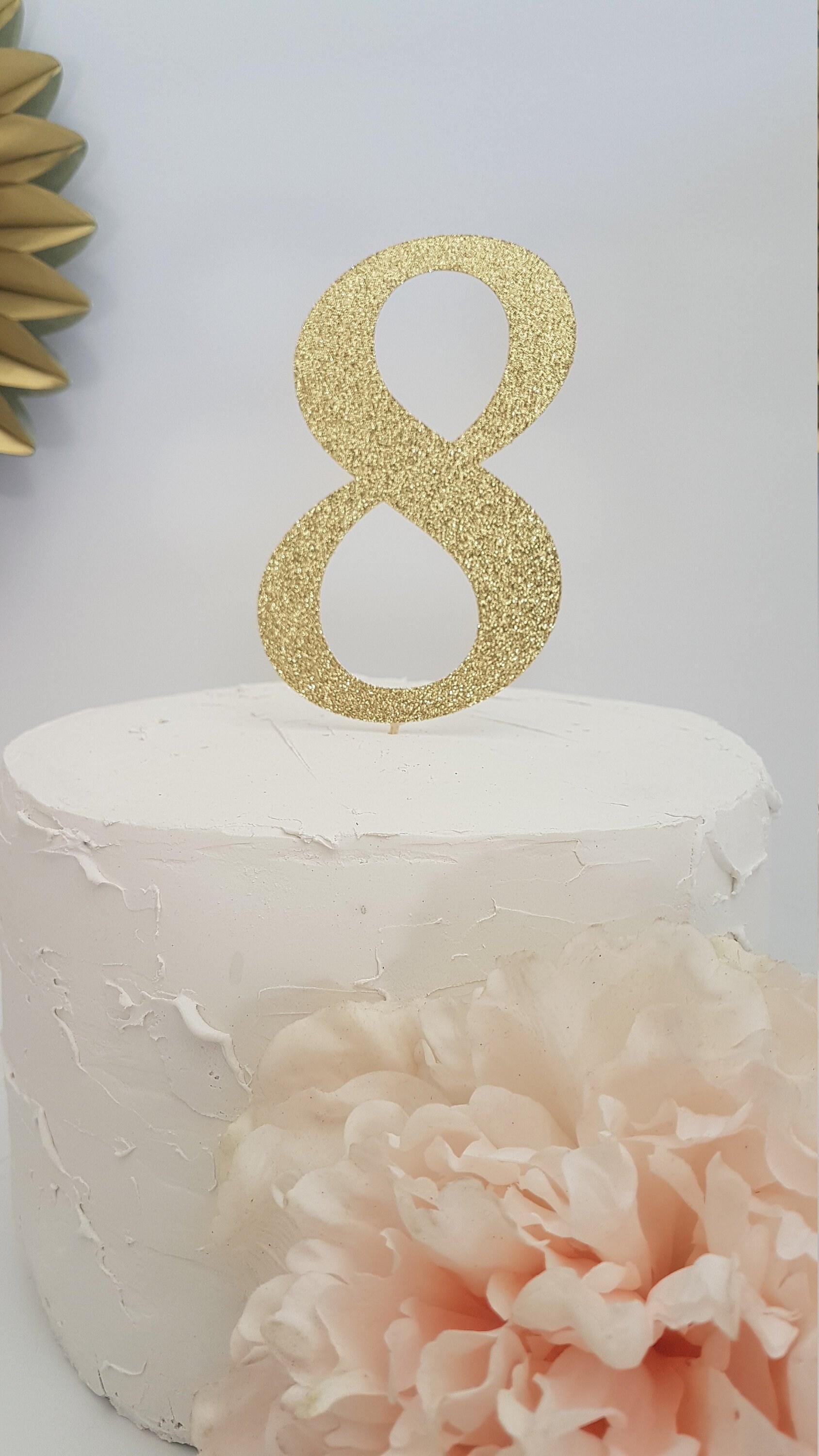 Glitter 8 Cake Topper Eight Cake Topper Age Cake Topper - Etsy UK