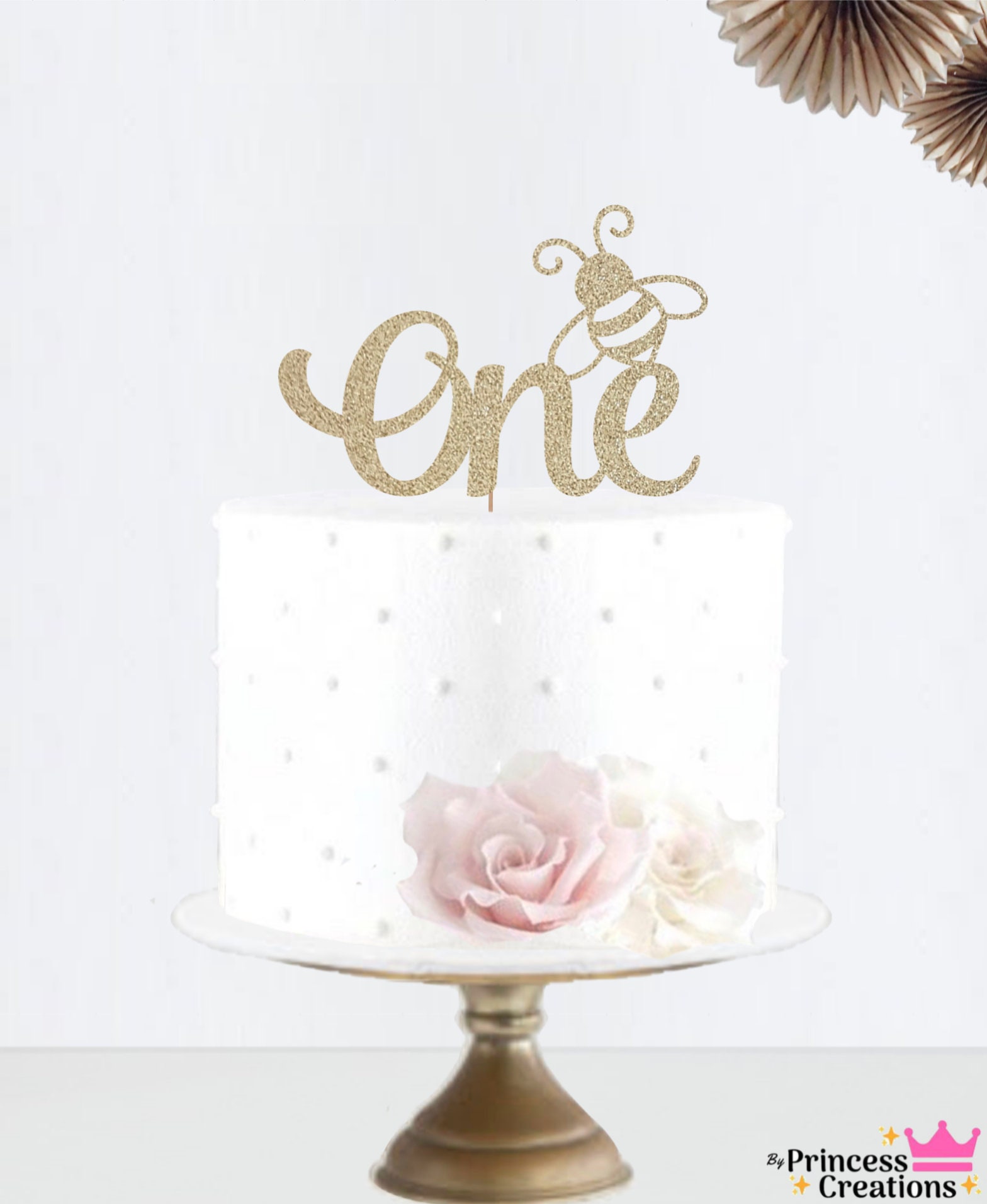 Glitter One Bee Cake Topper Number Cake Topper Summer | Etsy