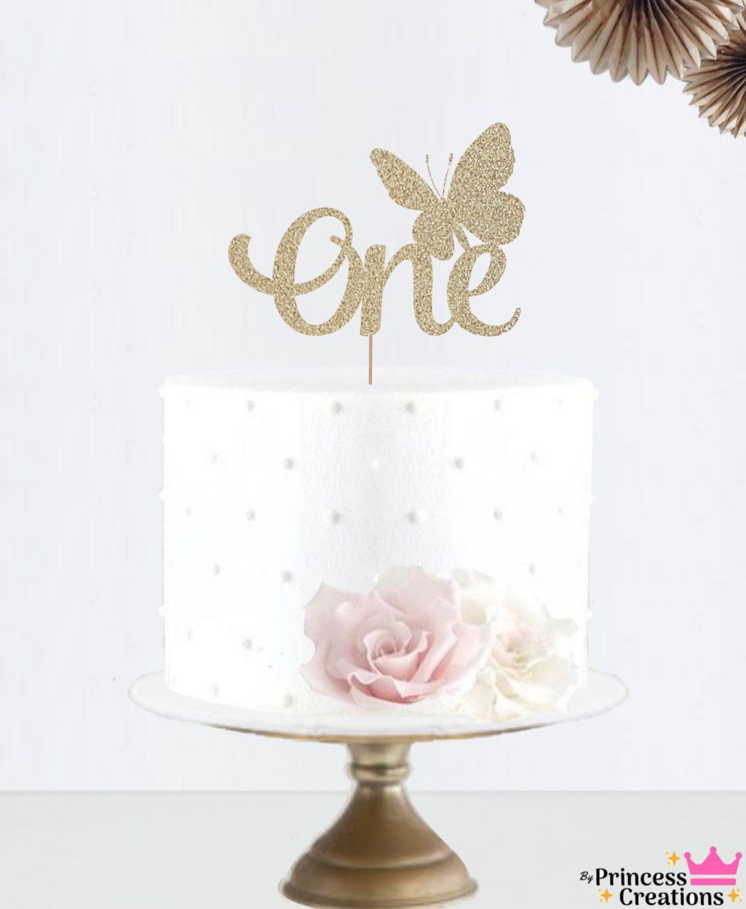 Glitter One Butterfly Cake Topper • Number Cake Topper • Party Decor ...