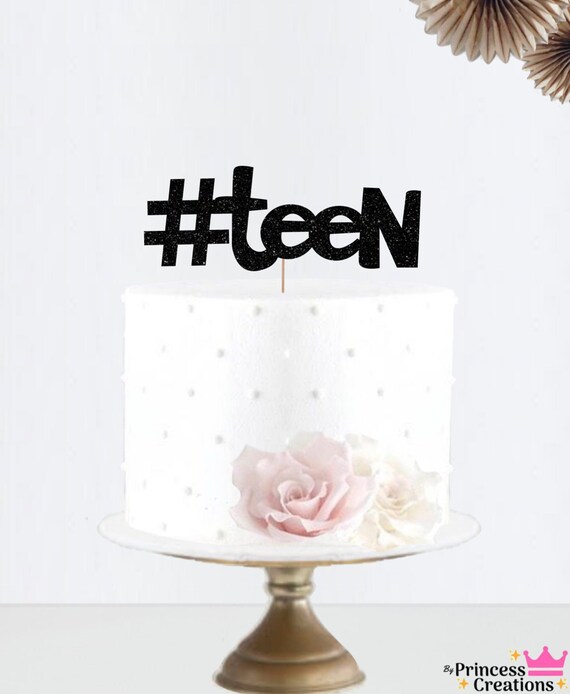 Glitter teen Cake Topper Birthday Party Decor Number Cake - Etsy