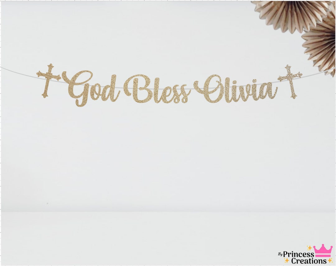 Custom Personalized Name God Bless Banner • Custom God Bless Cake ...