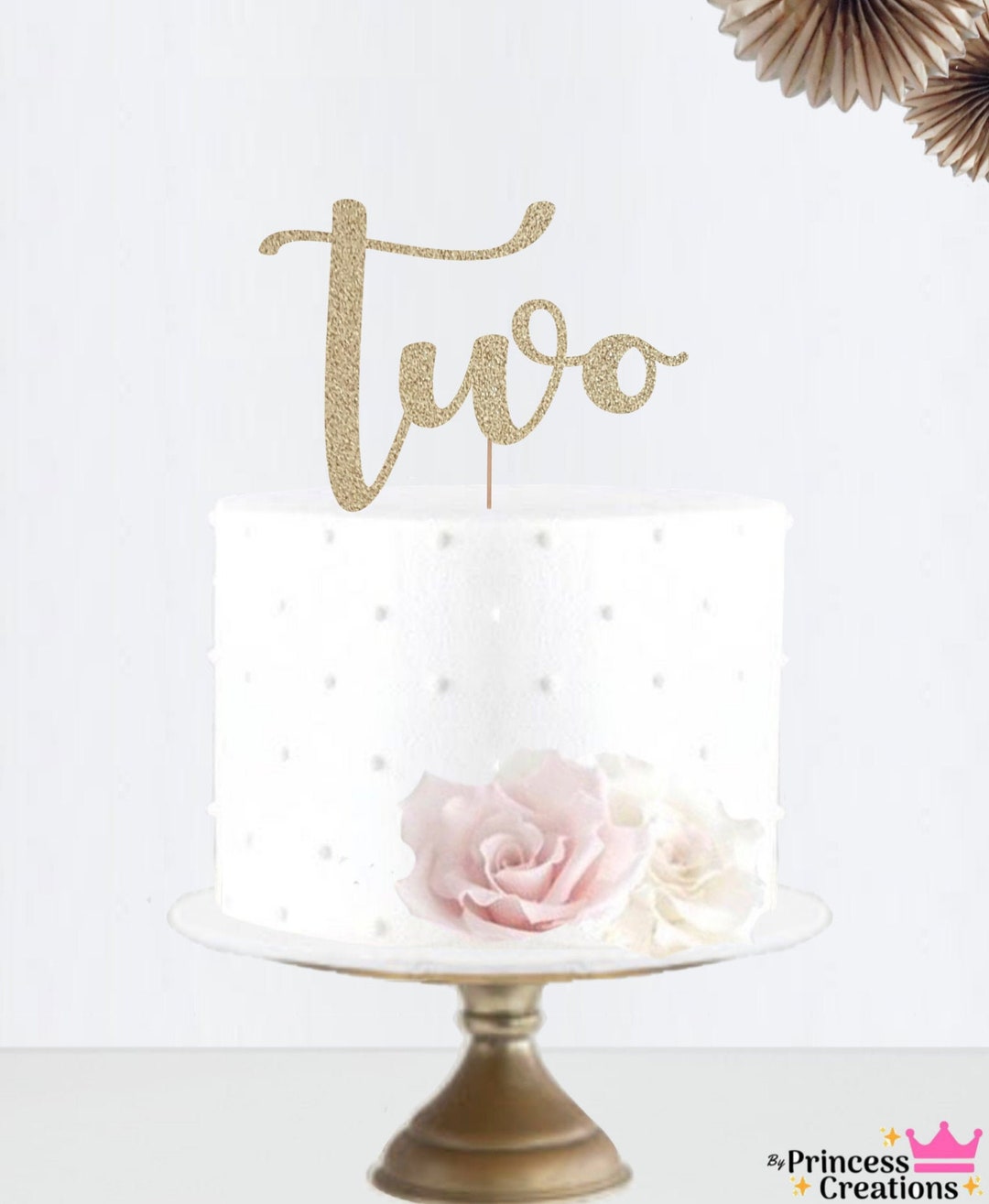 Glitter Two Cake Topper • Number Cake Topper • Party Decor • Birthday ...