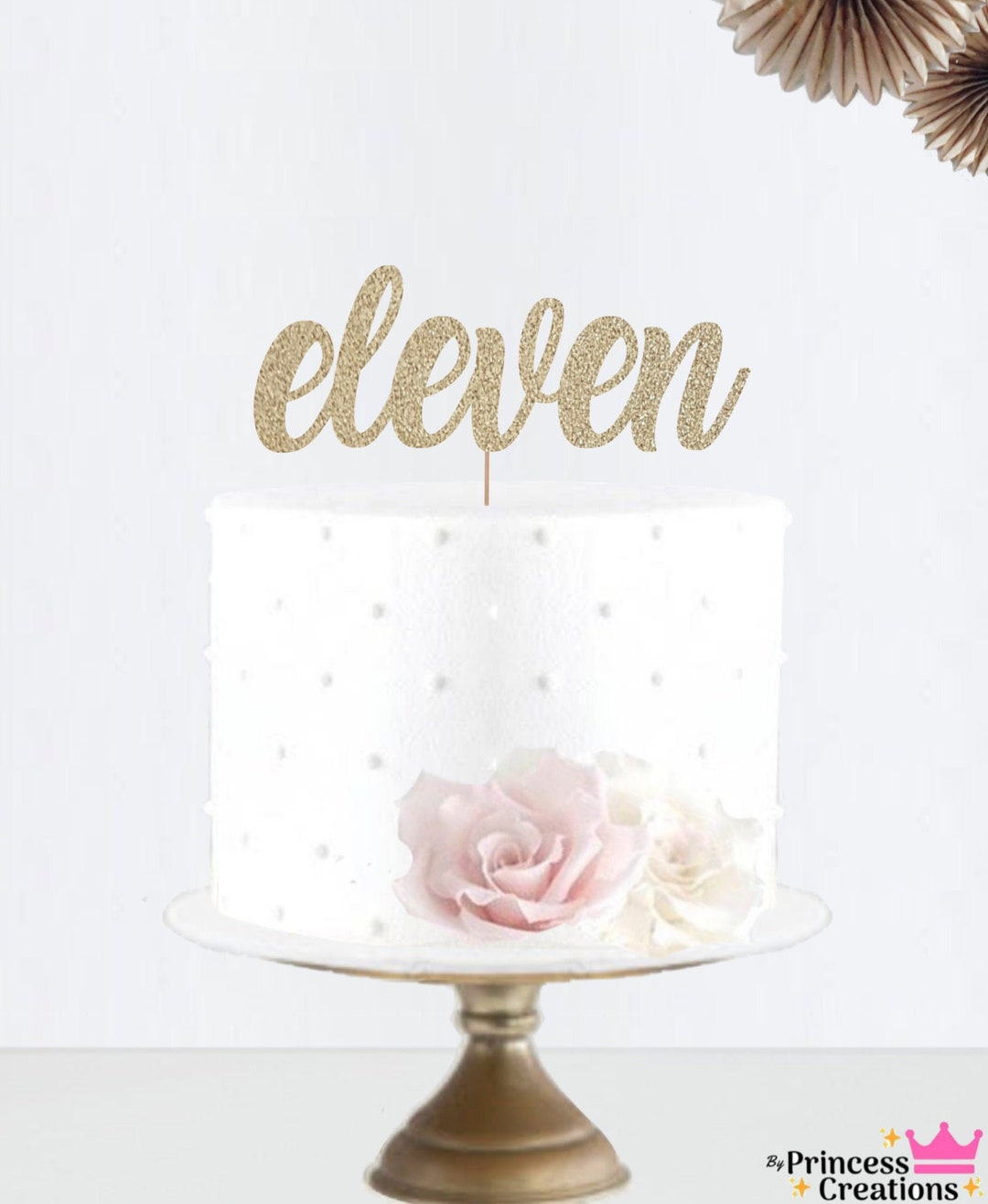 Glitter Eleven Custom Cake Topper • Birthday Party Decor • Number Cake ...
