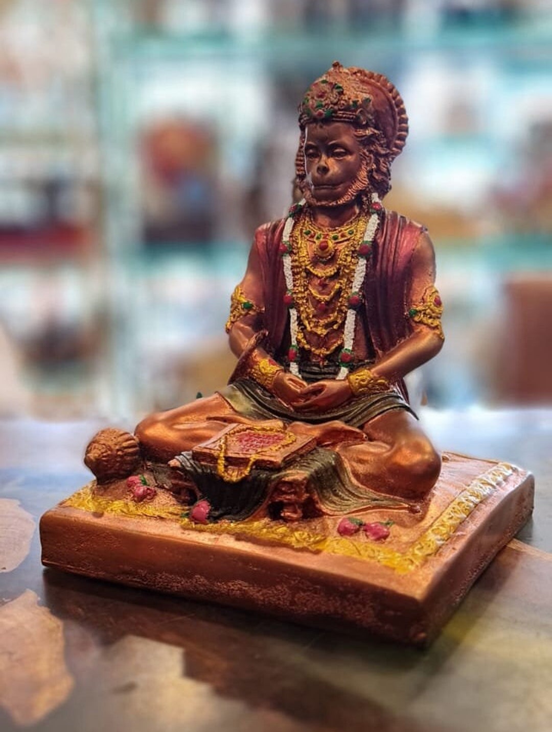 Artrootcrafts Lord Hanuman Sitting Religious Hindu Statue With Gada ...