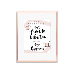 Boba Tea Signage | Boba Sign | Dessert Table Sign | Instant Download ...