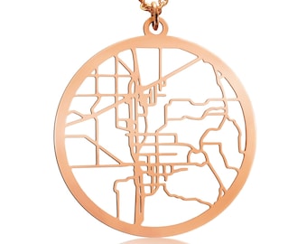 Custom Cutout Map Gold Filled Heart Necklace - Etsy