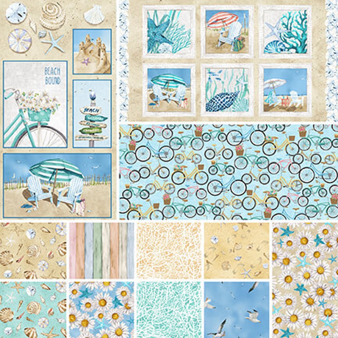 Beach Bound Fabric Collection by Barb Tourtillotte for Henry Glass ...