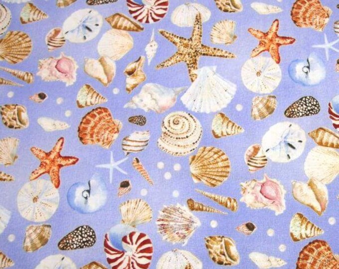 Coastal Paradise Seashells on Periwinkle - Etsy