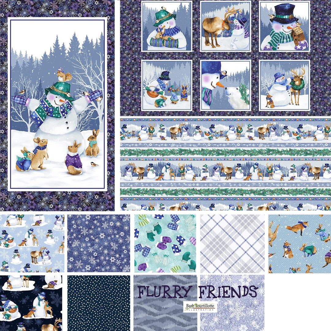 Flurry Friends Collection by Barb Tourtillotte for Henry Glass Fabrics ...