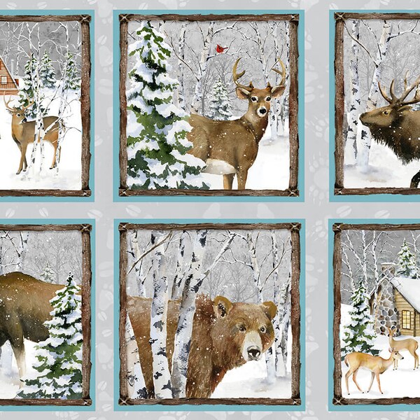 Henry Glass Snowy Woods Fabric - Etsy