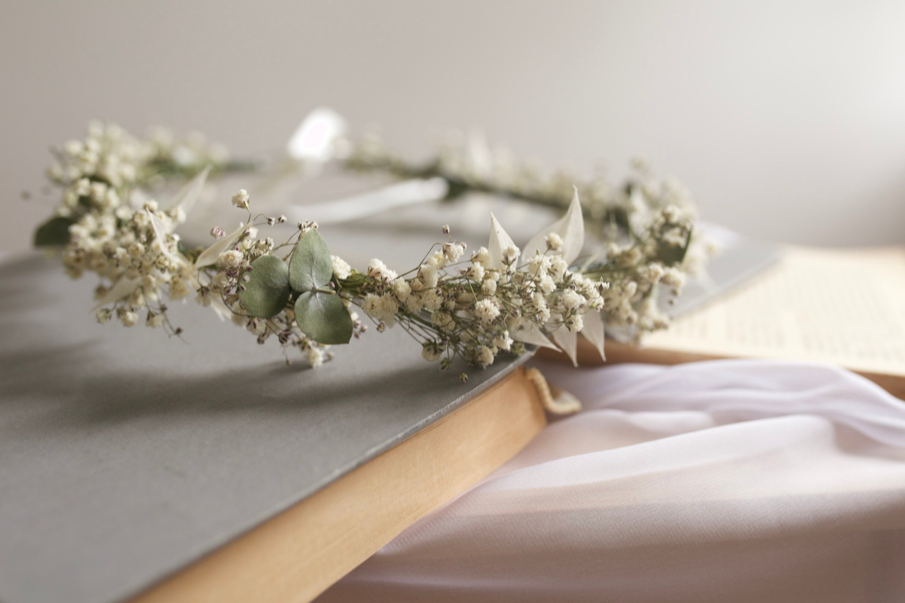 Dried Eucalyptus Wreath for Bride / Bleach Ruscus / Toddler | Etsy