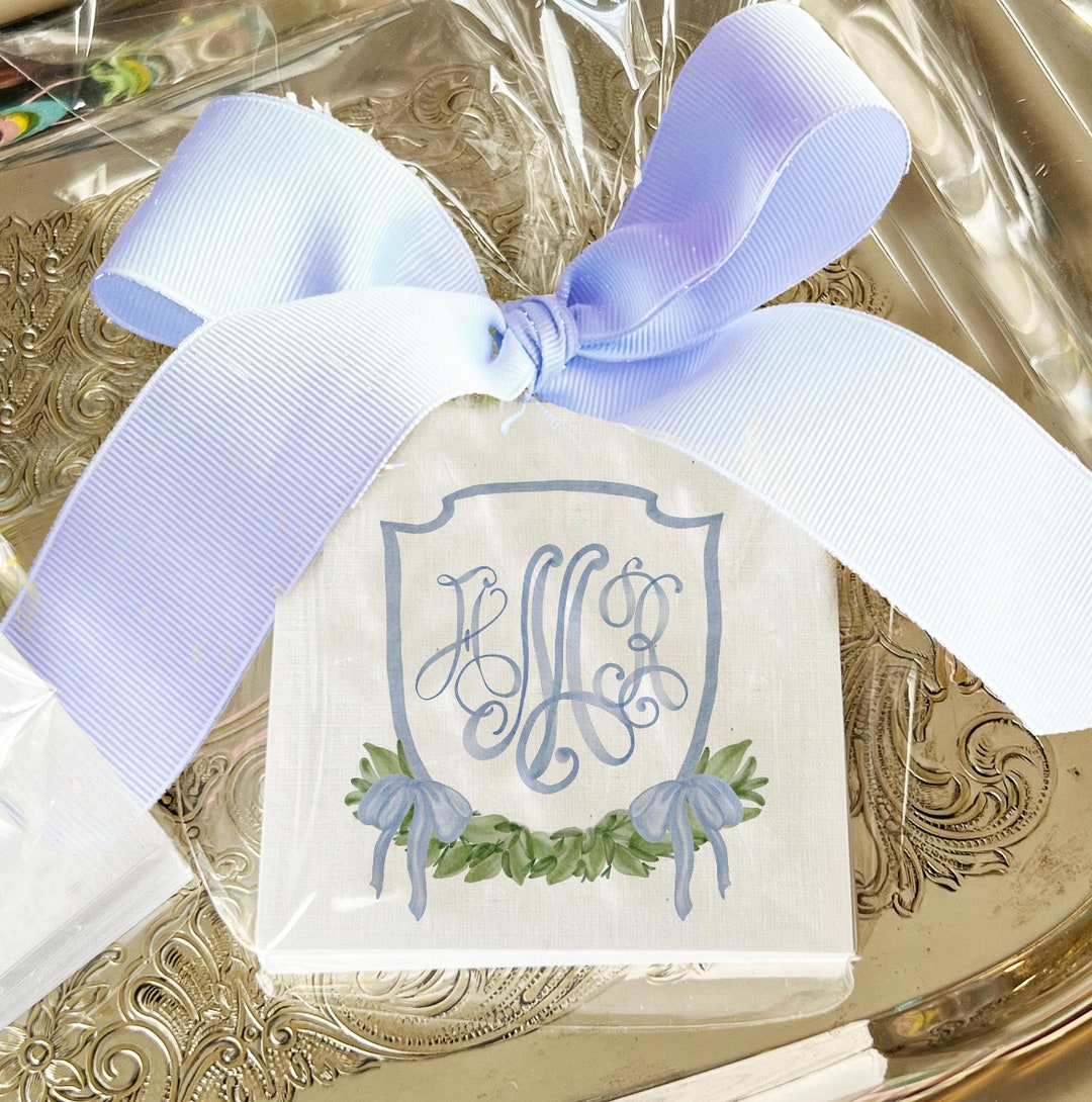 Monogrammed Tag | Gift Tags | Stickers | Enclosure Card, Wedding ...