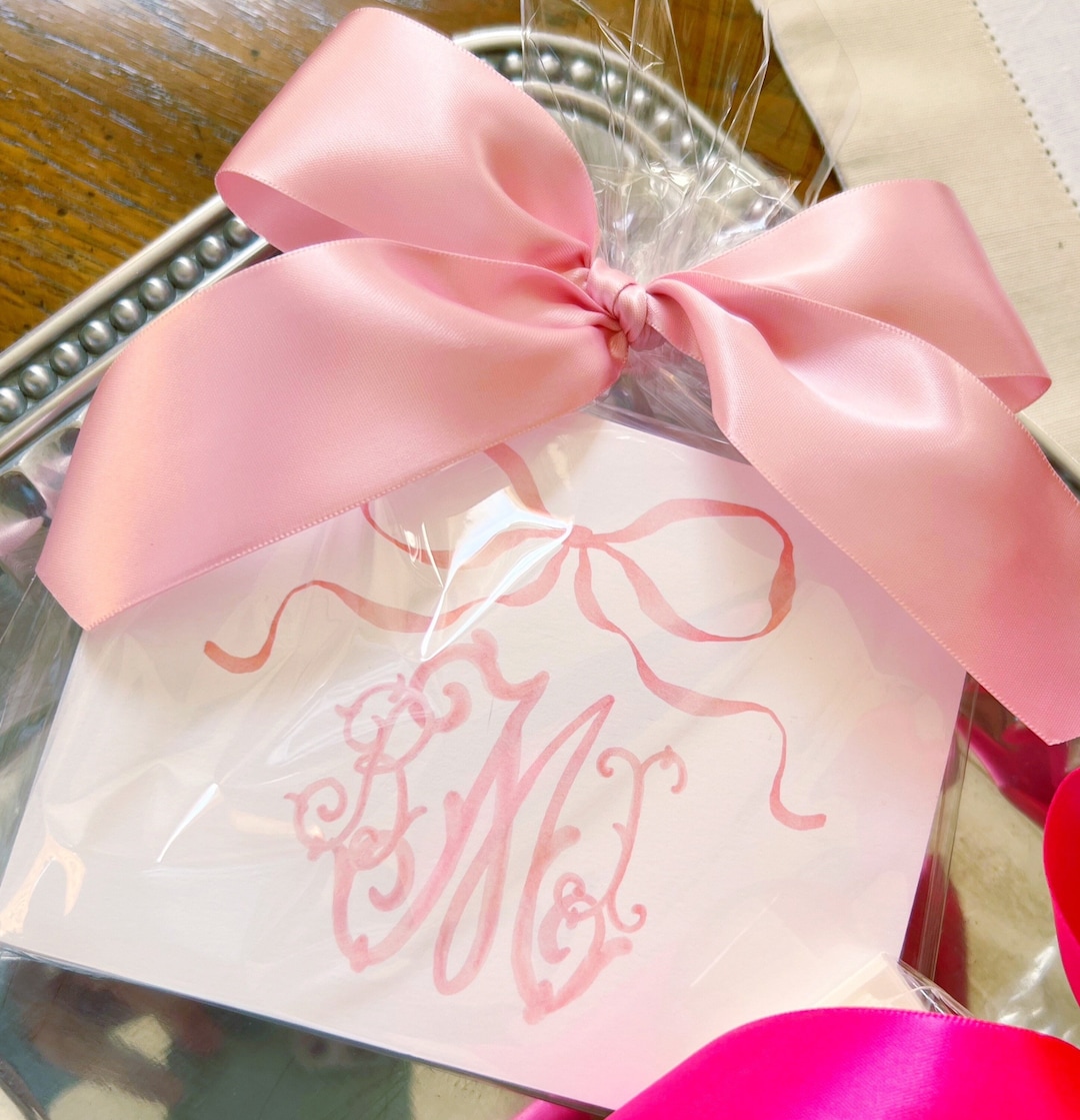 Monogrammed Notecards | Baby Girl | Baby Stationery | Shower Gift ...