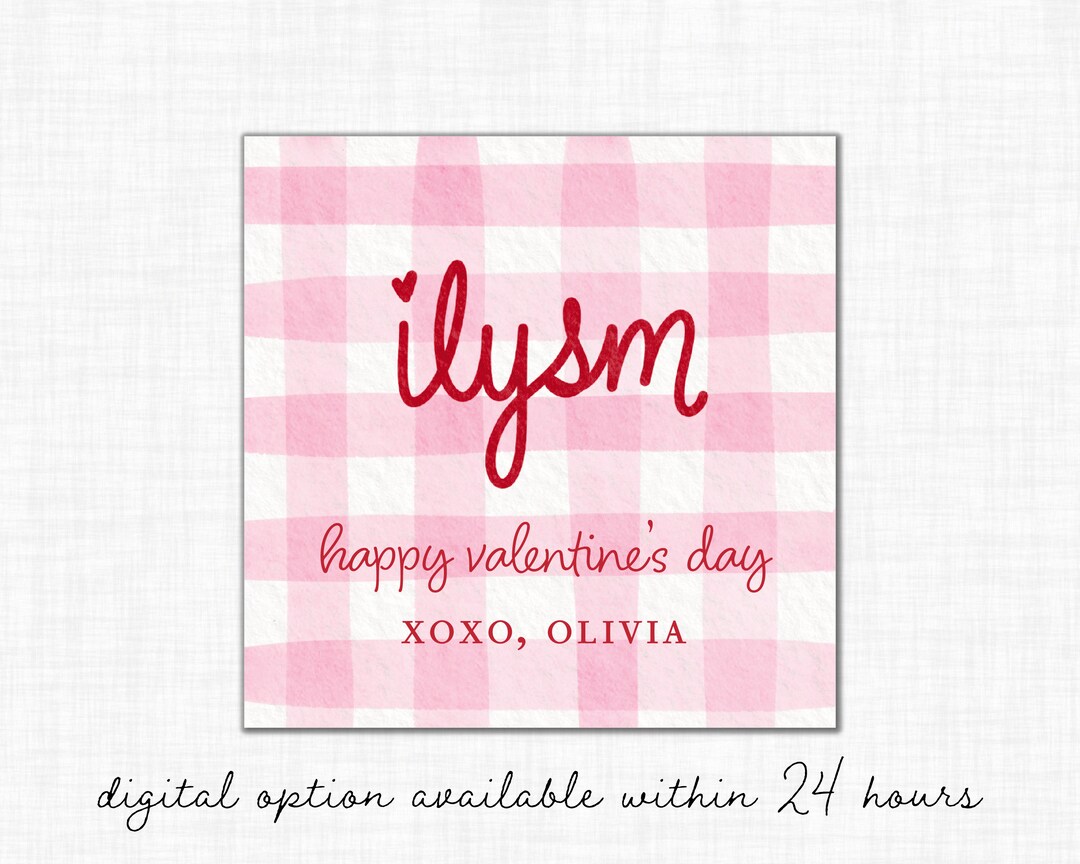 Valentine's Day Gift Tags Personalized Stickers ILYSM Galentines for ...