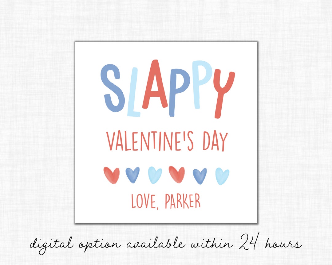 Slappy Valentine's Day Gift Tags Personalized Stickers for Kids Class ...