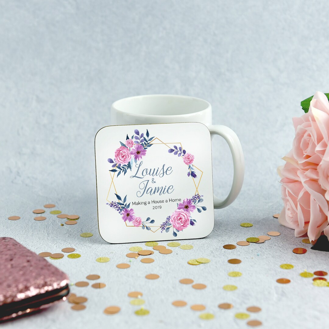 Personalised New Home Set of Coasters New Home Gifts, Moving House ...
