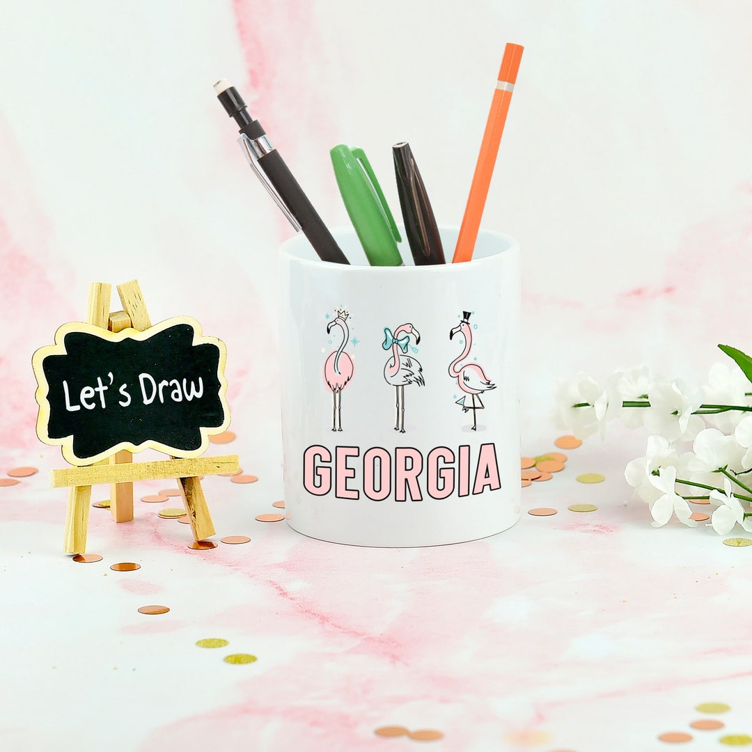 Personalised Children's Pen Pot Gifts for Kids Ceramic Pencil Holder ...