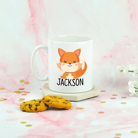 Cute Personalised Girls Fox Drinking Mug Kids Mugs - Etsy
