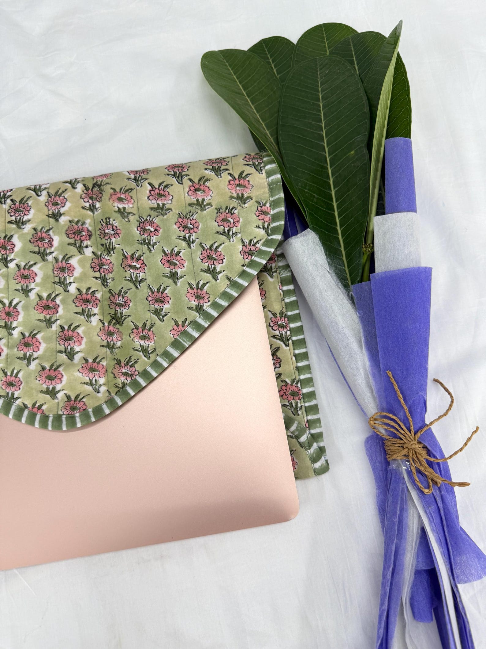 Cotton Laptop Sleeve, MacBook Case, Handmade Padded Computer Cover ...