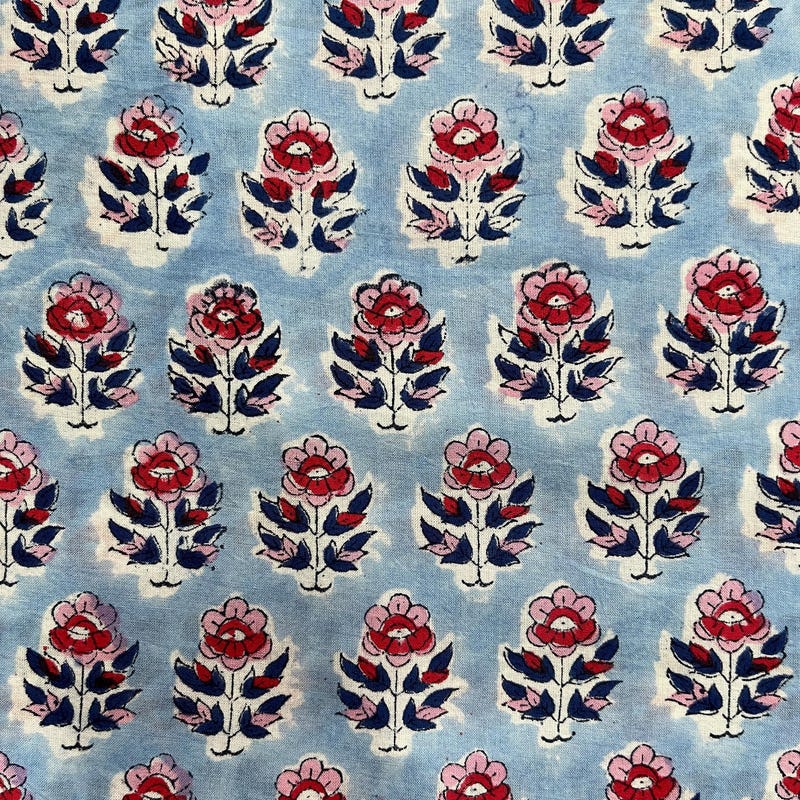 Indian Block Print Fabric - Etsy
