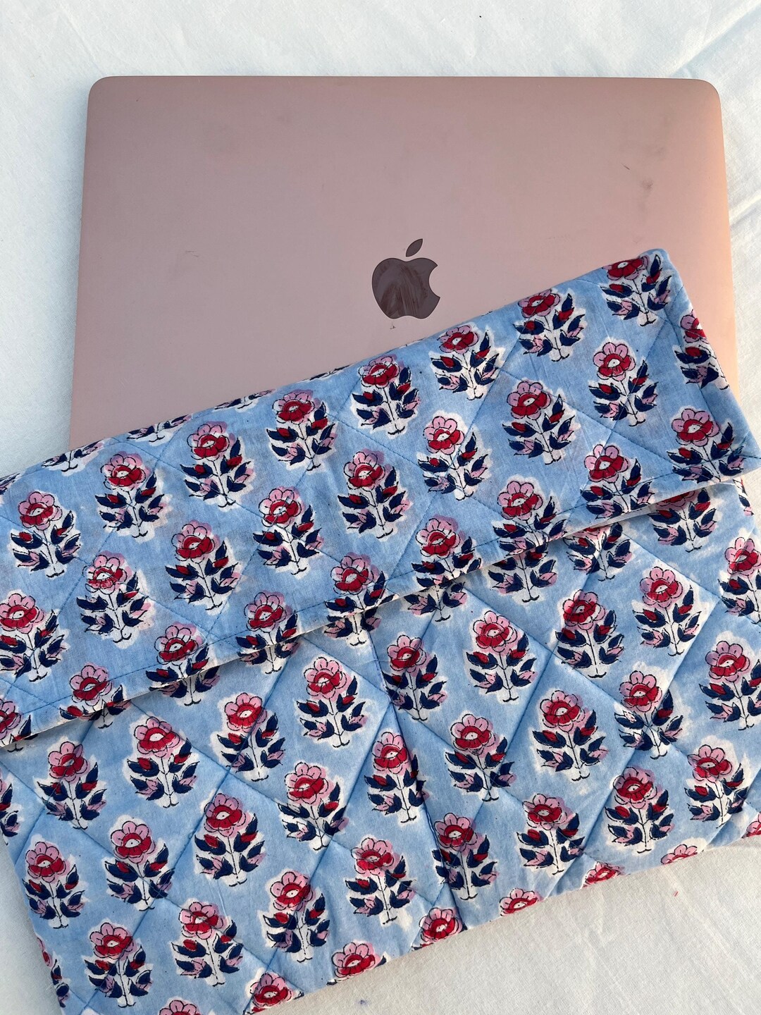 Cotton Quilted Laptop Sleeves, Laptop Case, Handmade Laptop Sleeve ...