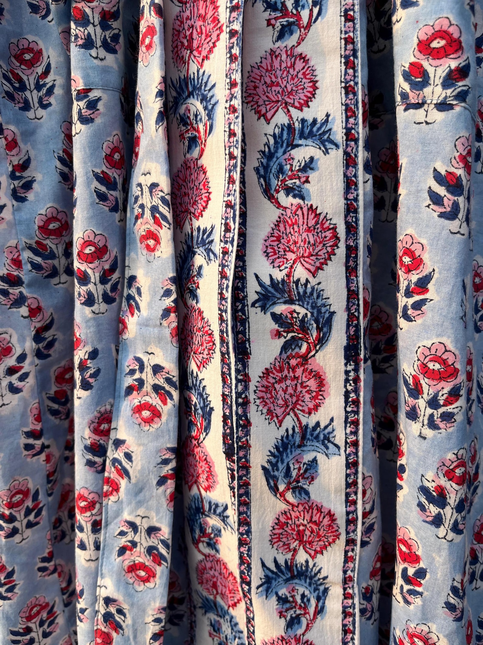 Floral Buti Print Cotton Kimono Robe: Hand Block Print Dressing Gown - Etsy