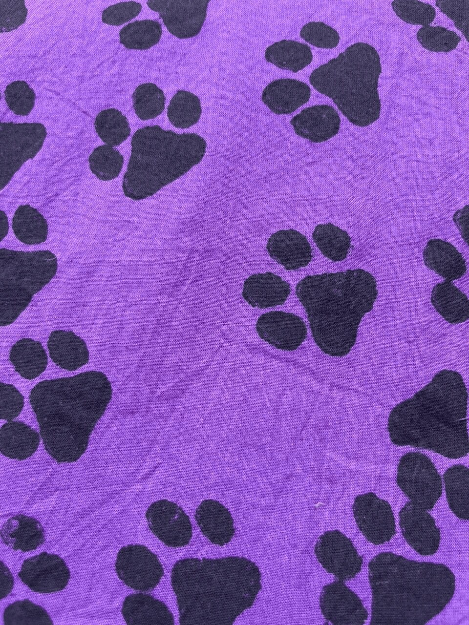 Paw Print Fabric, Dog Fabric, Paws and Bones Fabric, Paw by the Yard ...