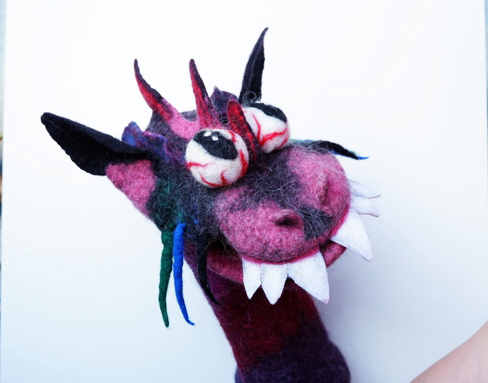 Dragon puppet monster hand puppet puppet theater. | Etsy