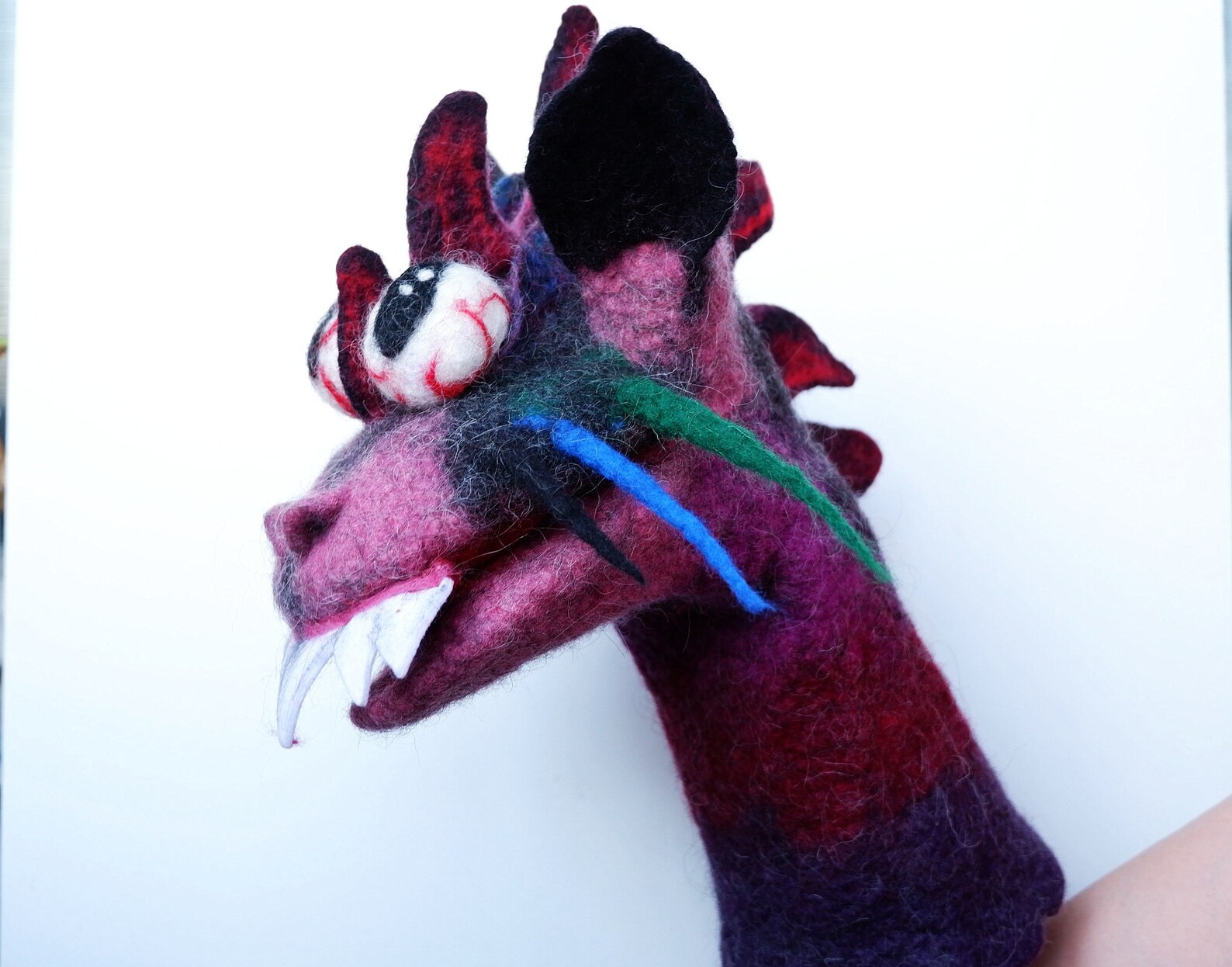 Dragon puppet monster hand puppet puppet theater. | Etsy