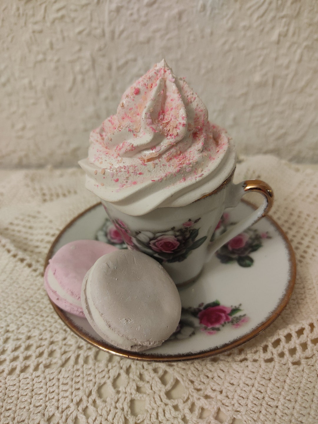 Small Mini Mocha Cup Fake With Cream Topping and Pink - Etsy