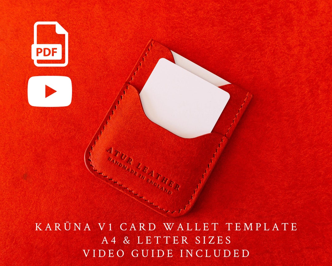 Vertical Card Wallet Template | PDF & Video | Karūna V1 | A4 and US ...