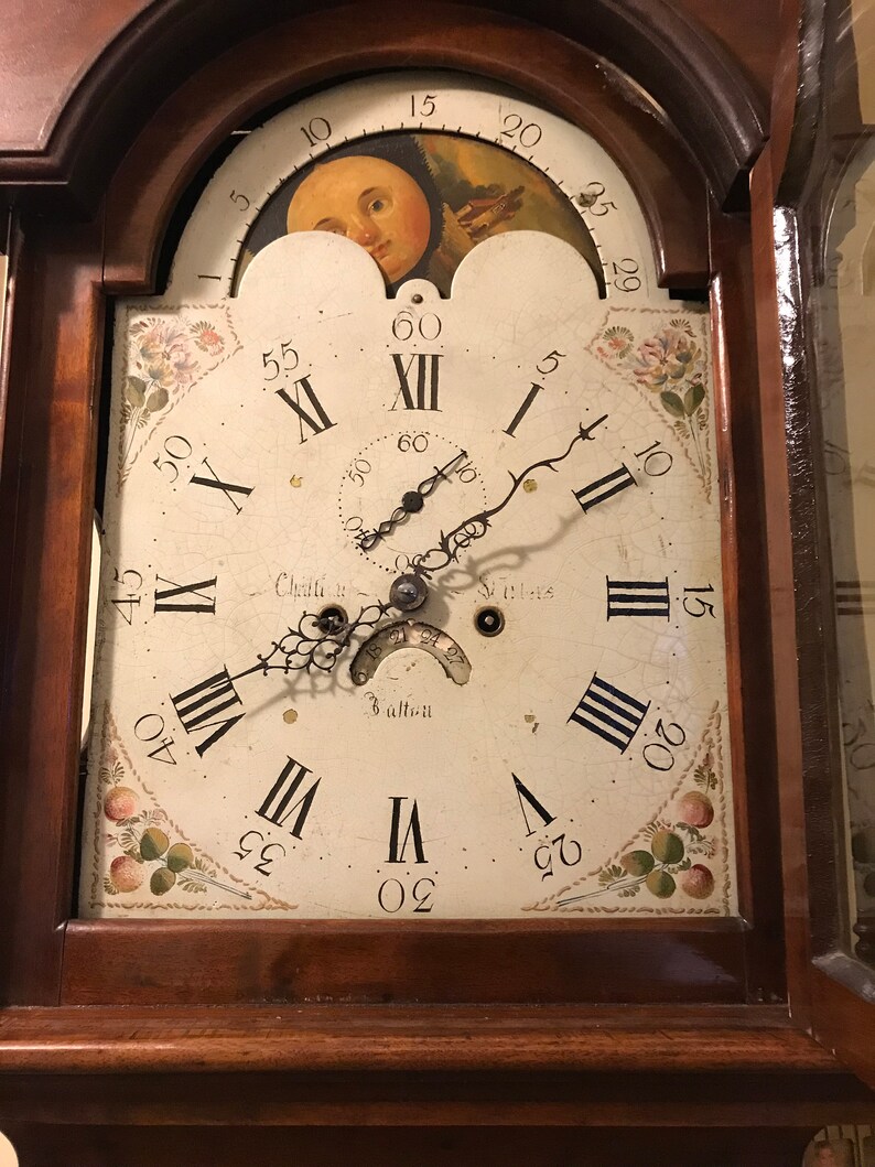 Antique Grandfather Clock Etsy Antique Grandfather Clock Etsy