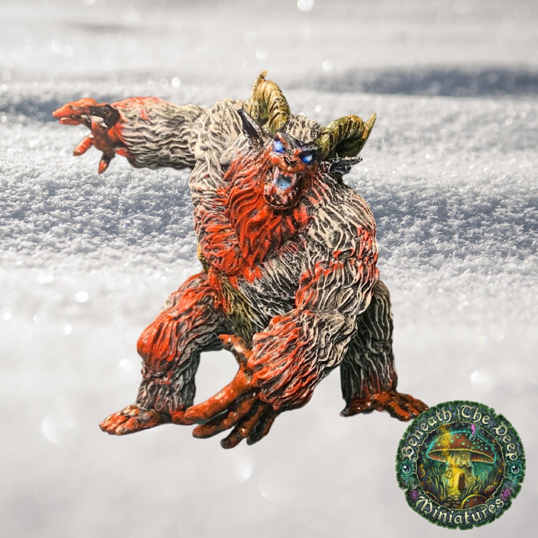 Abominable Yeti Custom Miniature for Role Playing Games. - Etsy
