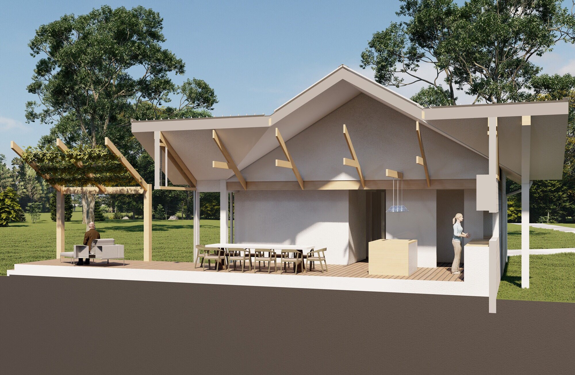 Modern Country House Plans, 3-bedroom House Plan, Single Story House ...