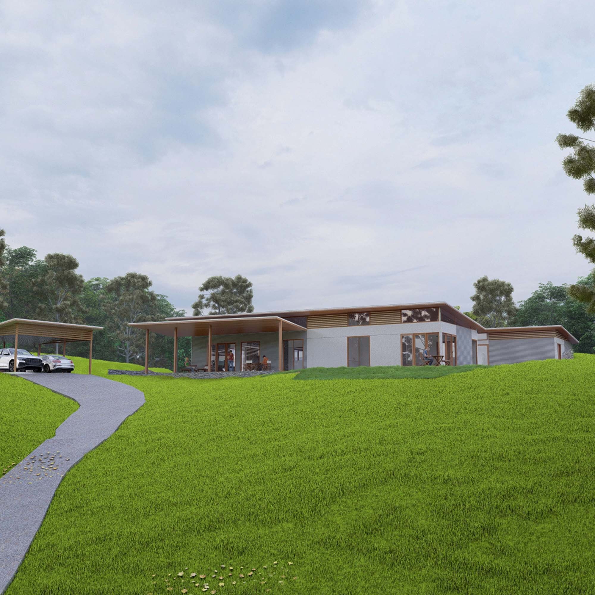 Modern Country House Plans, 5-bedroom House Plan, Single Story House ...