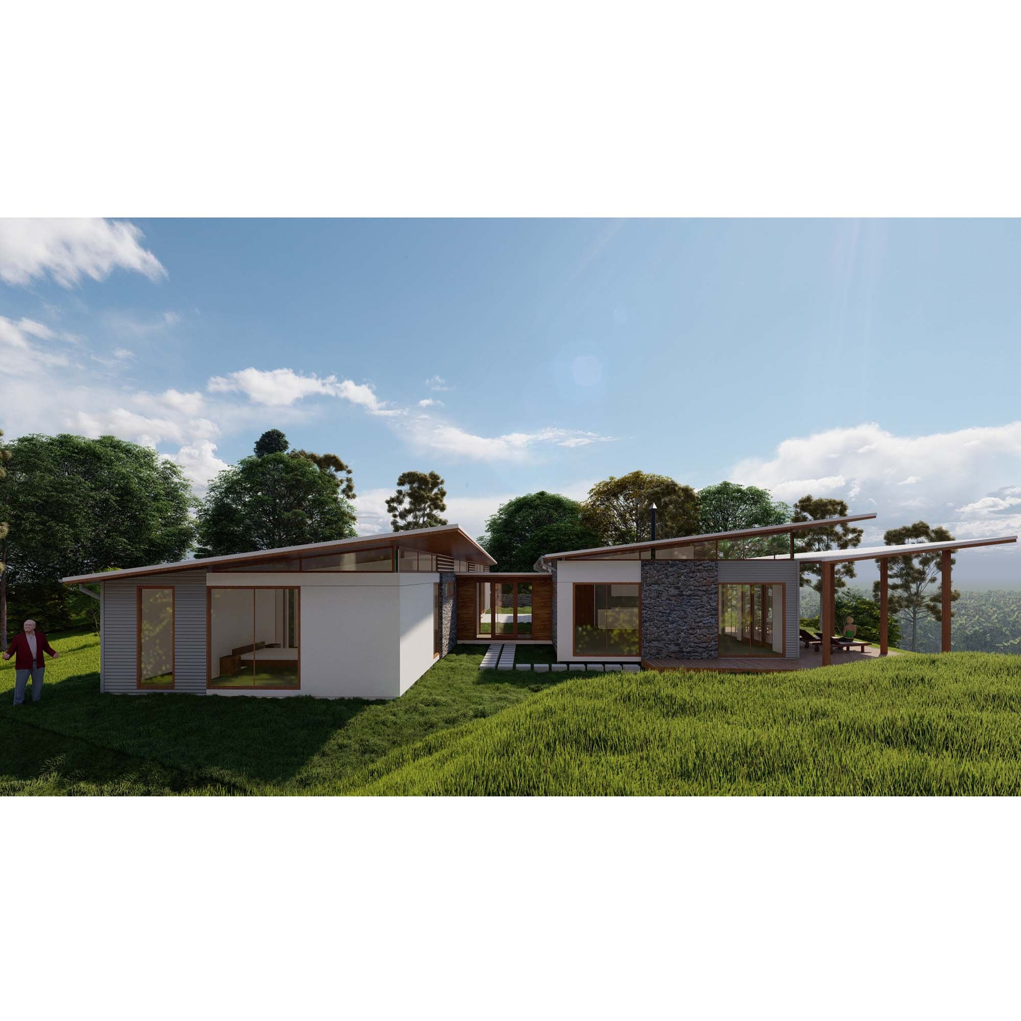 Modern Country House Plans, 5-bedroom House Plan, Single Story House ...