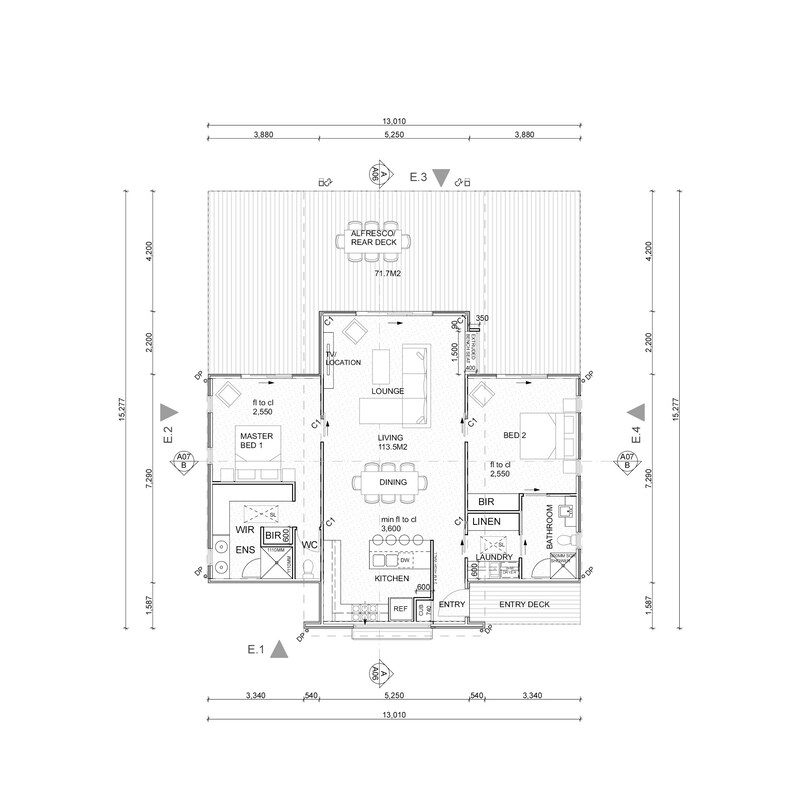 Modern Cottage House Plan, 2-bedroom Wood Side House Plan, 3d House ...