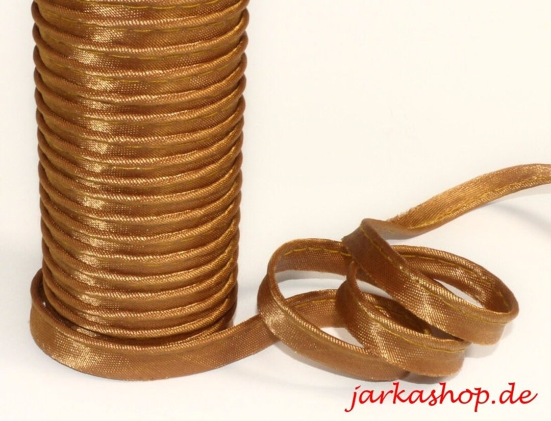 2 M Piping Ribbon Made of Satin 11 Mm Golden Brown - Etsy
