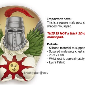 Solaire Sun Man Armor Pec Chest Plate Mousepad - Etsy