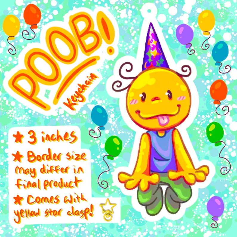 PREORDER** Poob Partynoob Regretevator Keychain/charm - Etsy