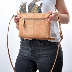 Vegan Cork Crossbody Bag, Sustainable Flap Bag - Etsy