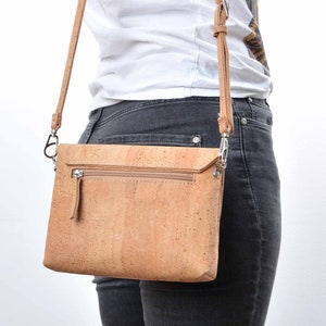Vegan Cork Crossbody Bag, Sustainable Flap Bag - Etsy