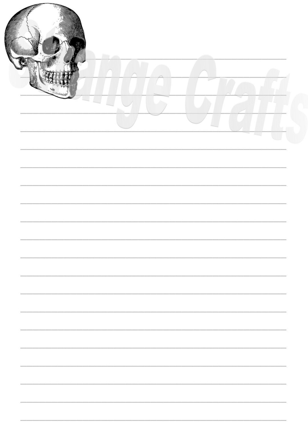 Digital/printable Snailmail Letter Writing Paper Halloween Gothic ...